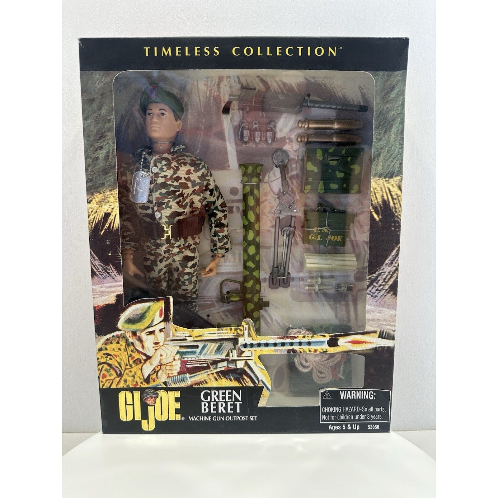 VINTAGE *NEW* GI Joe Timeless Collection Green Beret Machine Gun Outpo ...