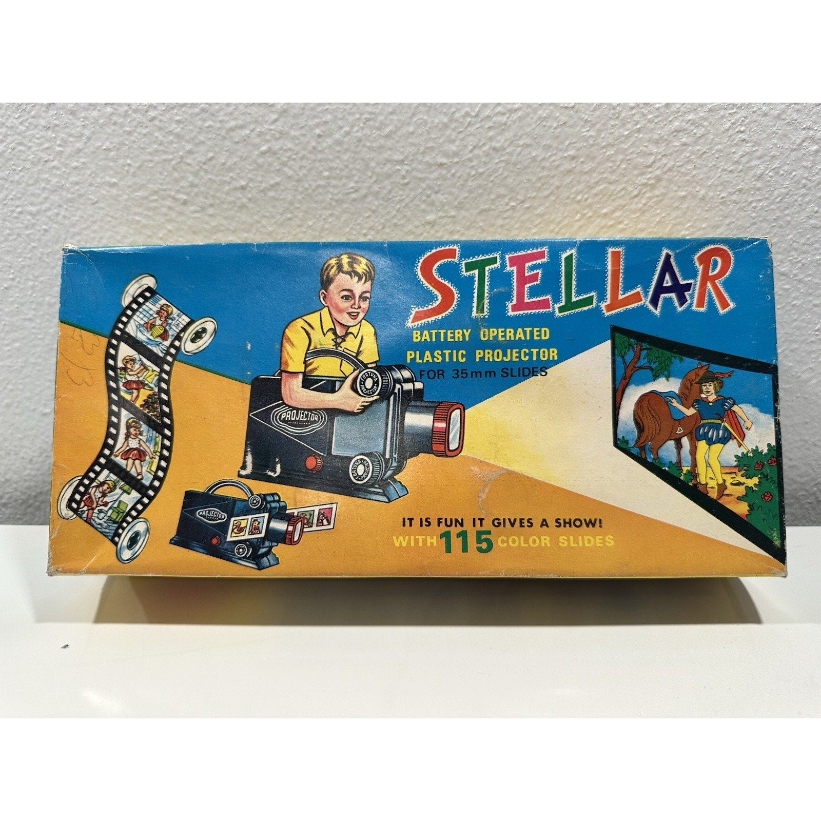VINTAGE *NEW* 1970's Stellar Battery Operated Slide Plastic Projector ...